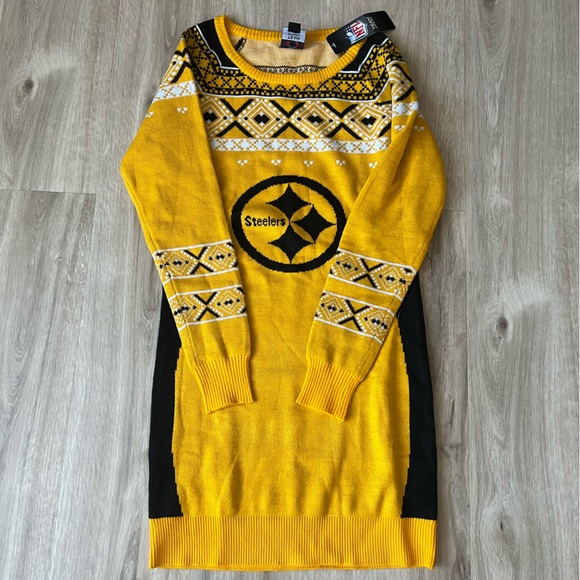 NFL | Dresses | Nfl Steelers Team Apparel Sweater Dress | Poshmark